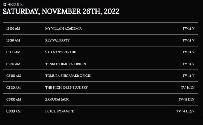 Toonami Faithful - Here is What's on the Schedule for Saturday ...